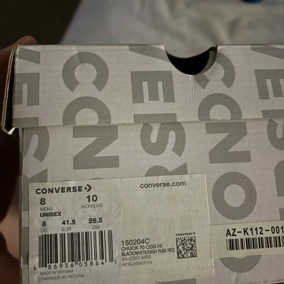 Converse | Shoes | Converse Chuck Taylor Cdg Hightop Sneakers | Poshmark